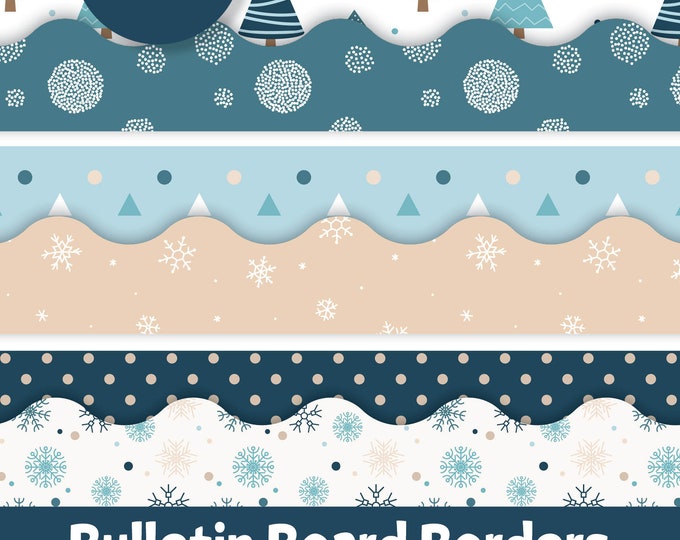 Printable Bulletin Board Border, Winter Bulletin Board, Boho Classroom ...