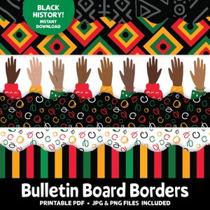Black History Month Bulletin Board Borders, Black History Borders ...