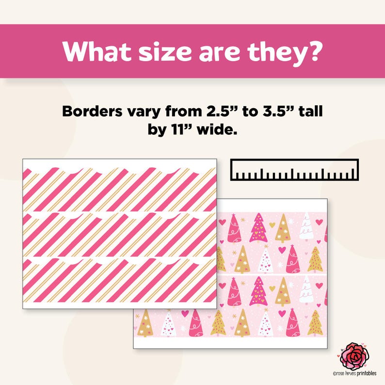 Pink Christmas Bulletin Borders, Christmas Bulletin Board Borders ...