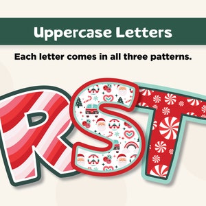 Groovy Christmas Bulletin Board Letters, Holiday Letters Png Clipart ...