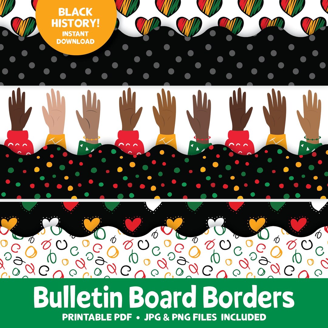 Black History Month Bulletin Board Borders: Classroom Decor (PDF) - Etsy