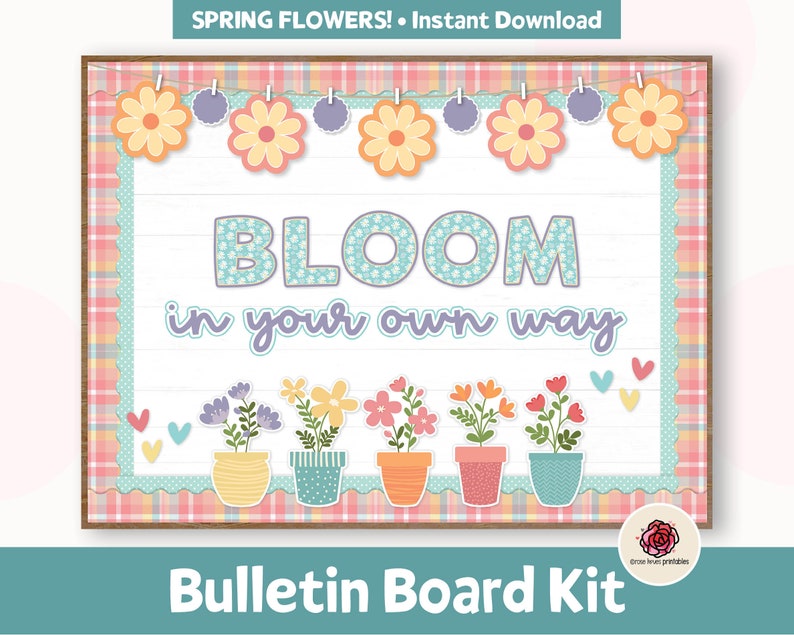 Spring Bulletin Board Kit, Easter Bulletin Board, Printable Bulletin ...