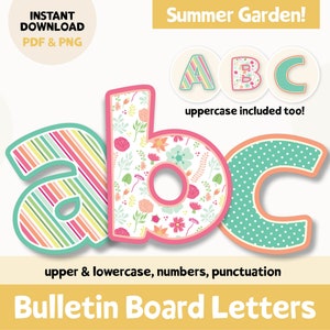 Bright Spring Bulletin Board Letters, Spring Printable Letters, April ...