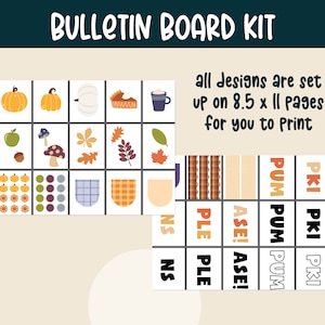 Fall Bulletin Board Kit, Autumn Bulletin Board for Classroom, Fall ...