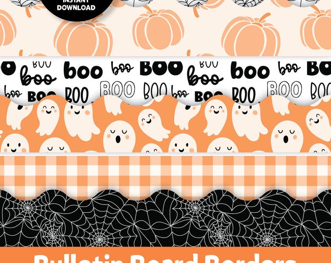 Spooky Spiders Bulletin Board Border 3 Printable Designs - Etsy