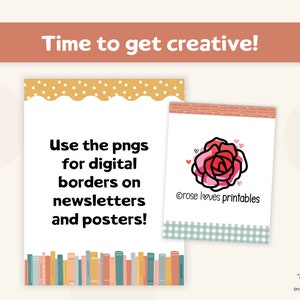 Library Bulletin Board Border Set, Book Bulletin Border, Printable ...