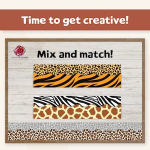 Safari Bulletin Board Border Set, Classroom Bulletin Border, Printable ...