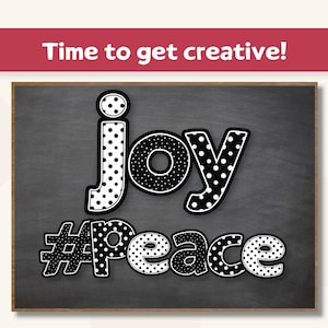 Black Bulletin Board Letters Printable, Back to School Classroom Door ...