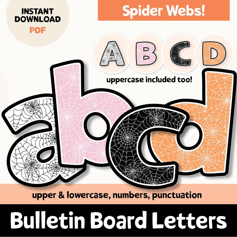 Spider Web Letters - Etsy