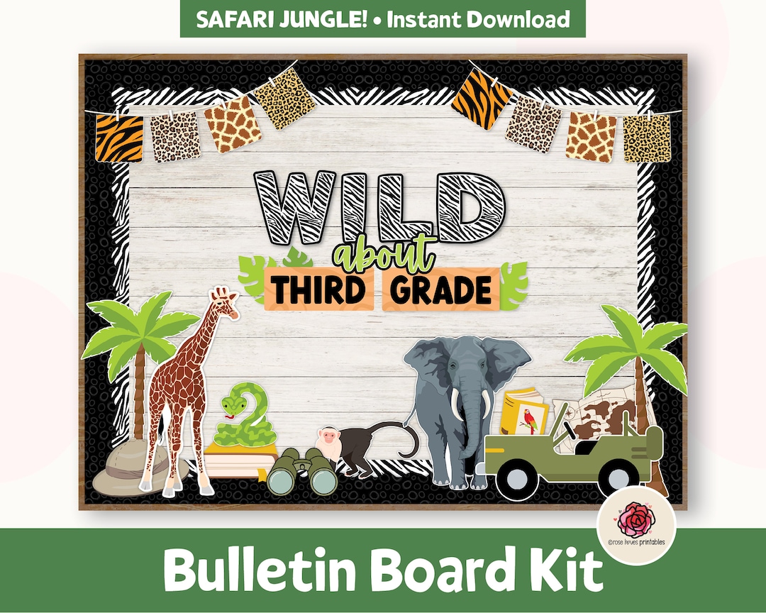 Third Grade Bulletin Board Kit, 3rd Grade Printable Bulletin Board for ...