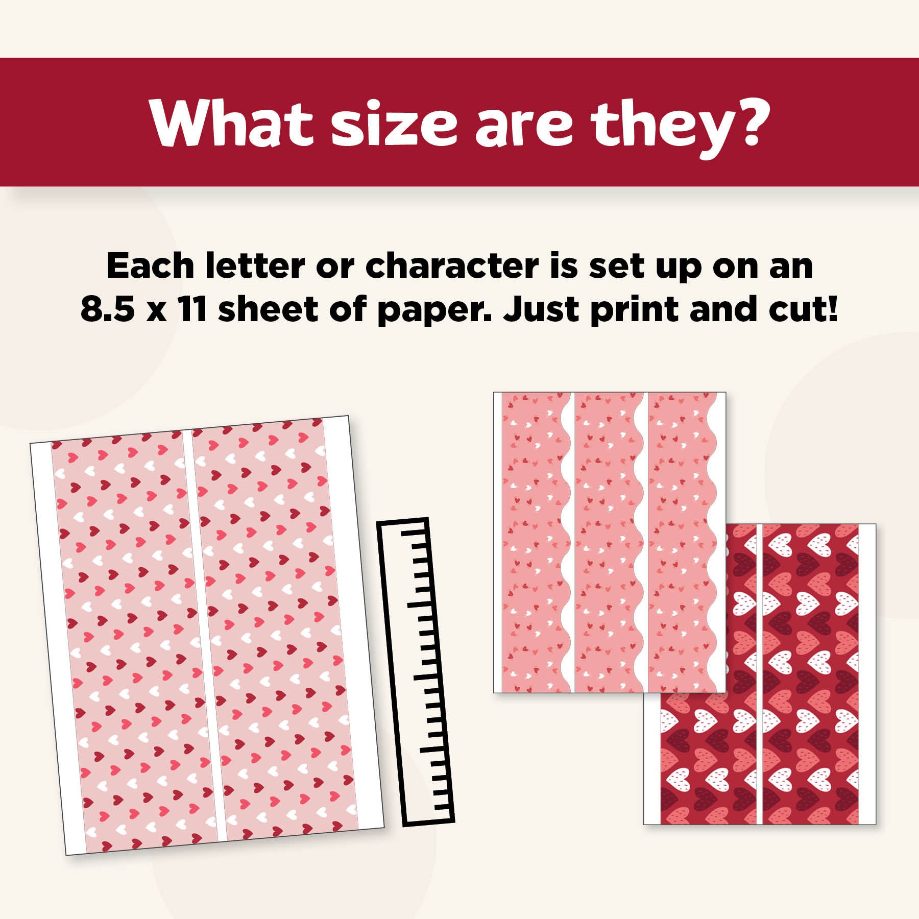 Valentines Classroom Bulletin Board Border Set, Heart Valentine ...