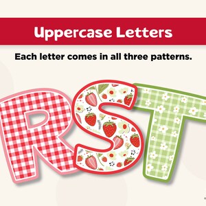 Strawberry Bulletin Board Letters, Strawberry Printable Letters for ...
