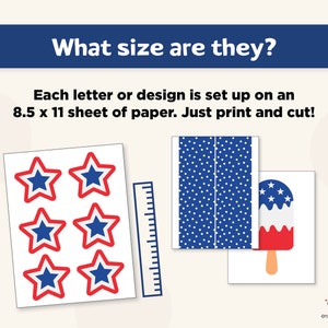 July Bulletin Board Kit, 4th of July Bulletin Board Letters, Printable ...