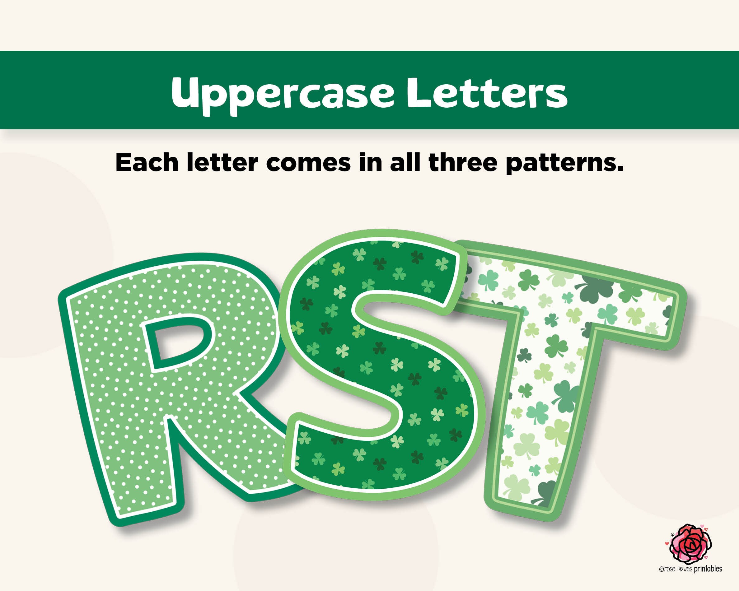 St Patricks Day Bulletin Board Letter Set, March Classroom Decor ...