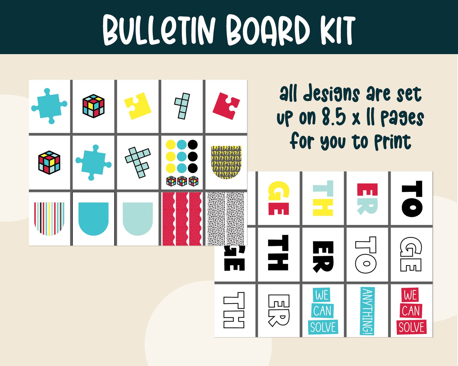 Back to School Bulletin Board Kit Classroom Decor Door Decor Bulletin ...