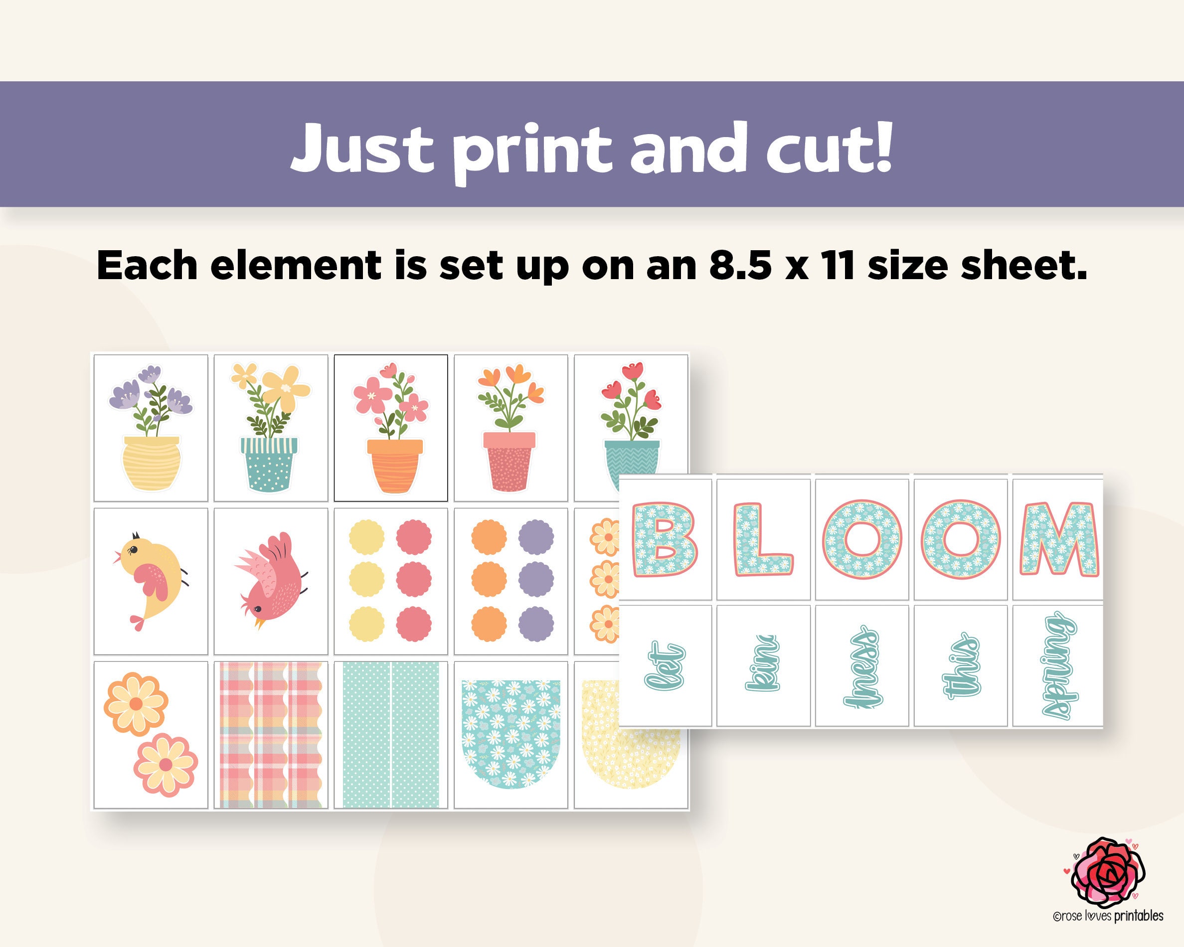 Spring Bulletin Board Kit, Easter Bulletin Board, Printable Bulletin ...