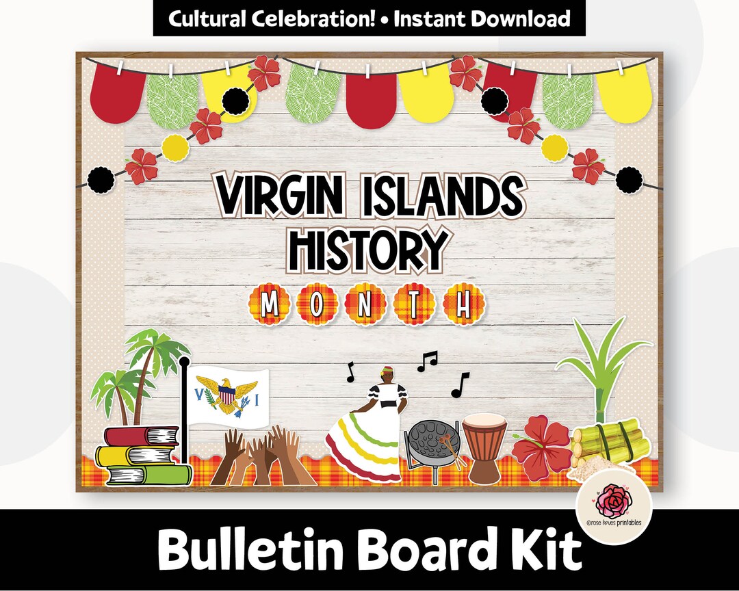 Bulletin Board Kit, Virgin Islands History Month, Cultural Bulletin ...