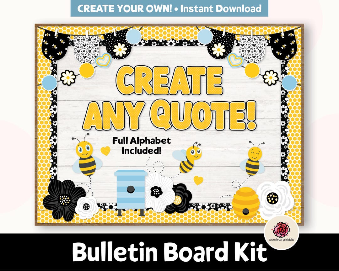 Custom Bumble Bee Bulletin Board Kit, Kindness Bulletin Board, Spring ...