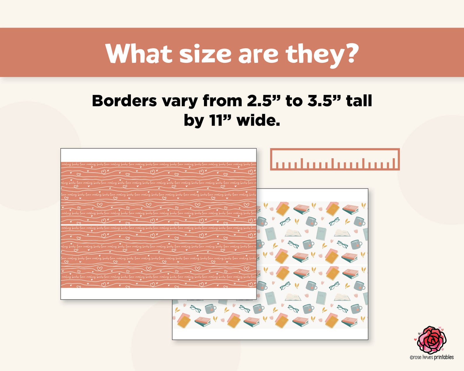 Library Bulletin Board Border Set, Book Bulletin Border, Printable ...