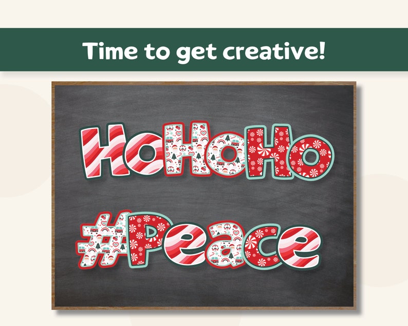 Groovy Christmas Bulletin Board Letters, Holiday Letters Png Clipart ...