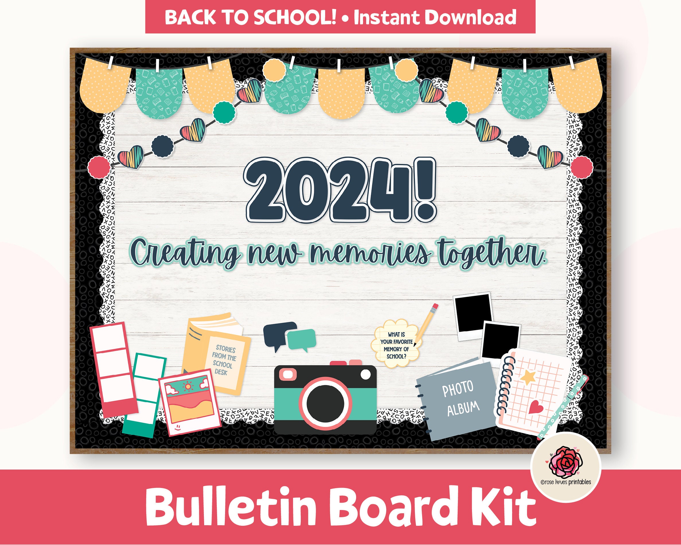 Back to School Bulletin Board Kit, Classroom Decor, Welcome Back to ...