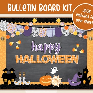 Halloween Bulletin Board Kit, Happy Halloween Bulletin Board, Haunted ...
