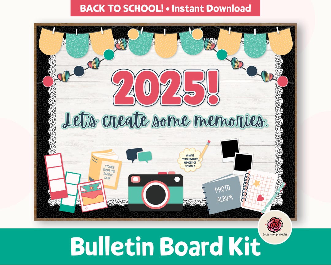 2025 Bulletin Board Kit Printable, Back to School Bulletin Board Kit ...