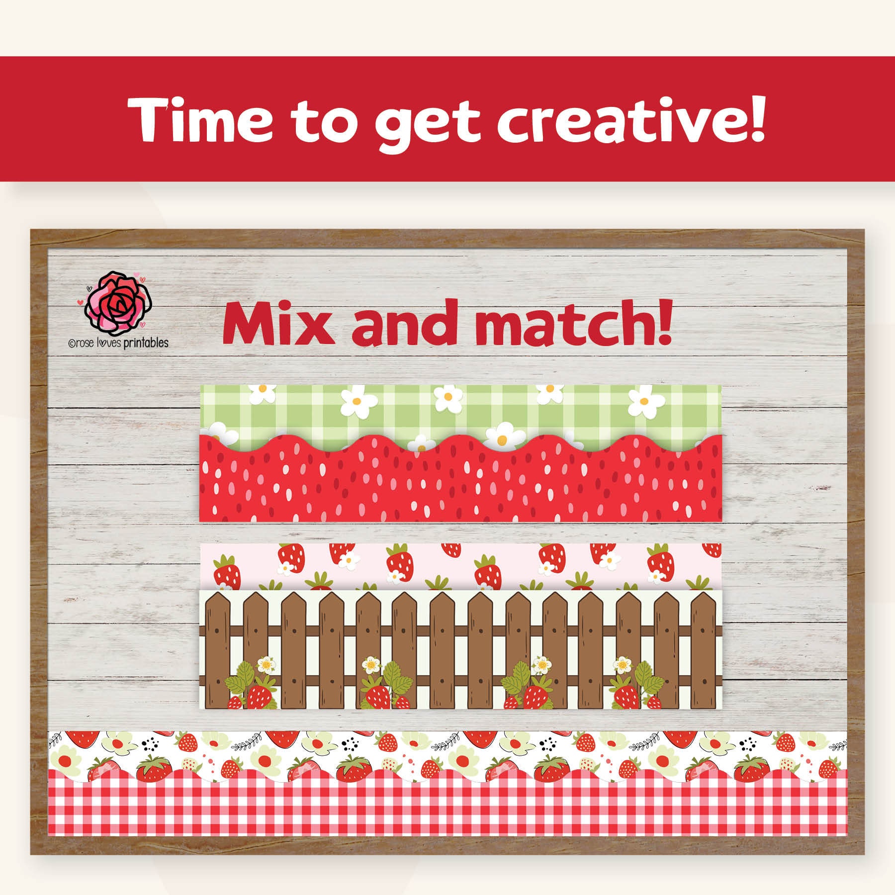 Strawberry Bulletin Board Border Set, Classroom Bulletin Border ...