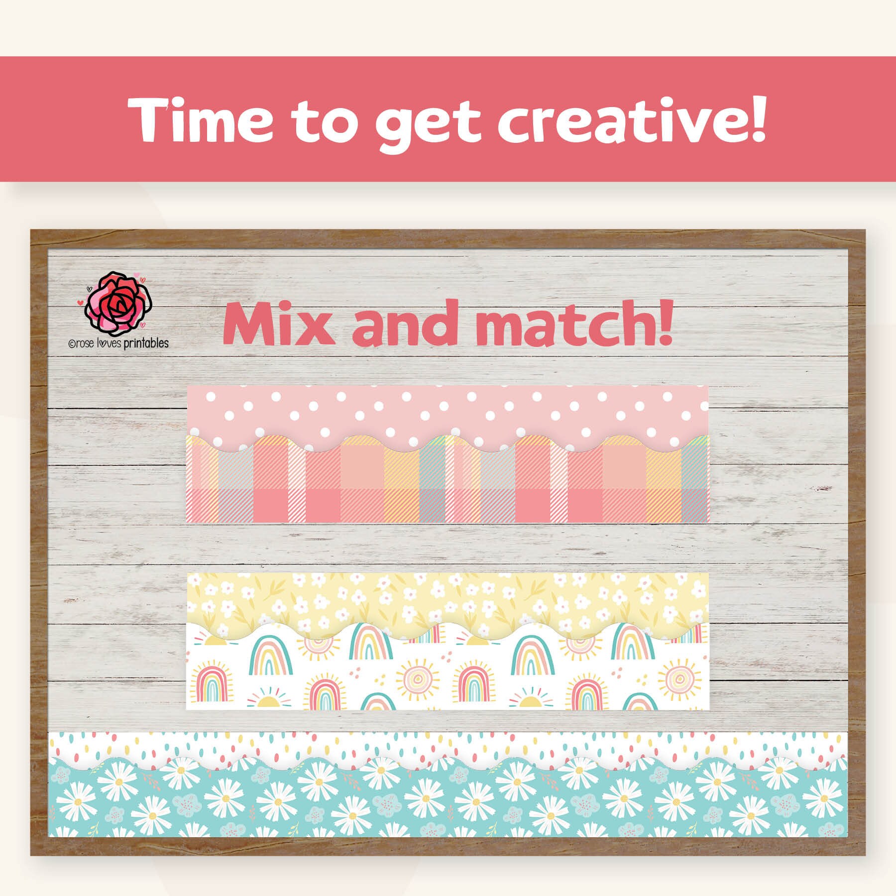 Spring Bulletin Board Border Kit, Easter Bulletin Border, April Spring ...