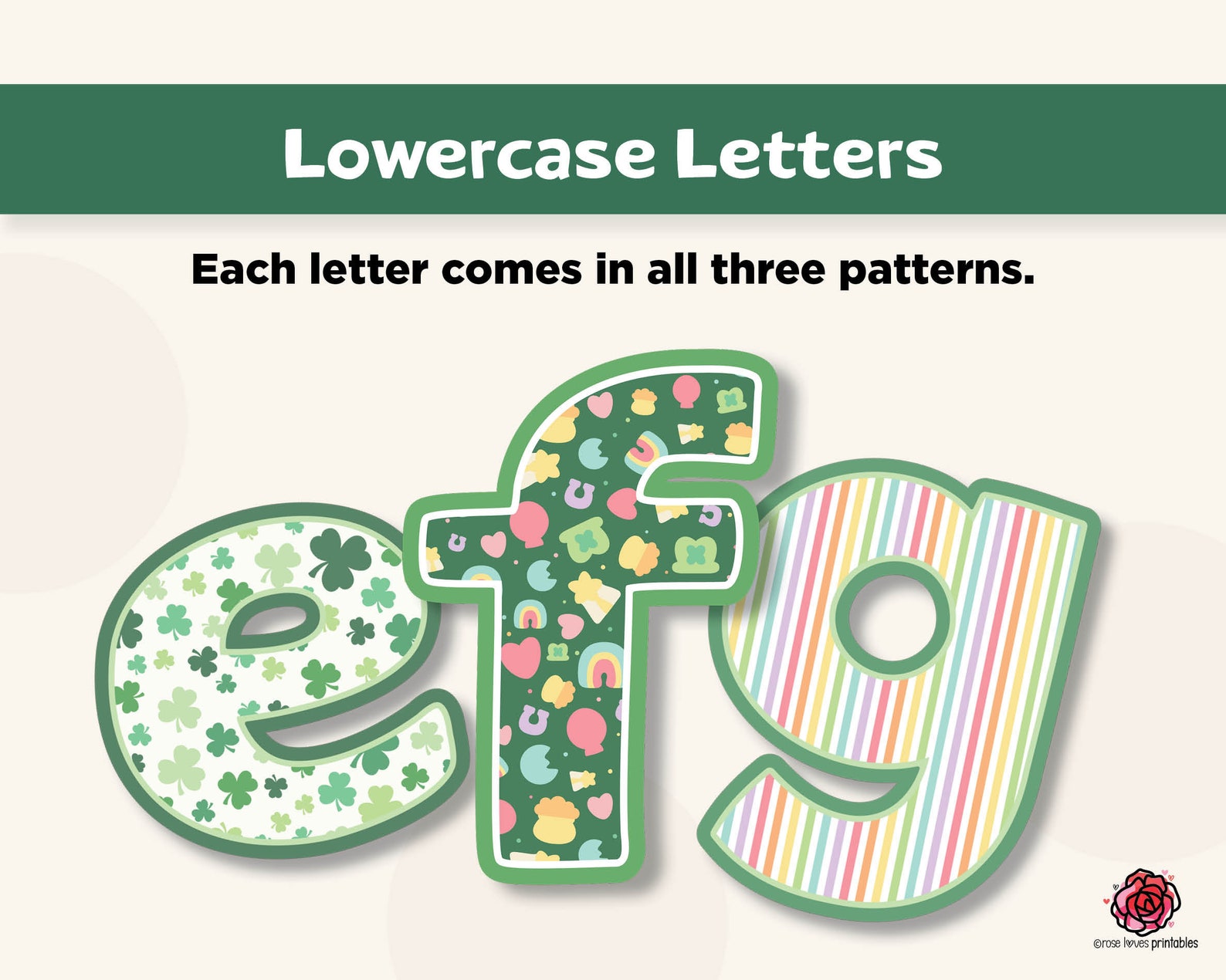 St. Patrick's Day Bulletin Board Letters: Shamrock ABC Cutout ...