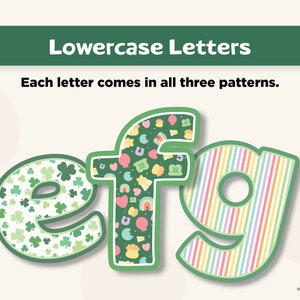 St. Patrick's Day Bulletin Board Letters: Shamrock ABC Cutout ...