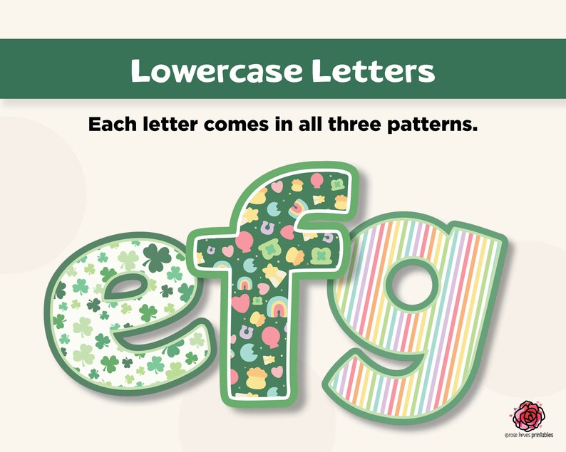 St. Patrick's Day Bulletin Board Letters: Shamrock ABC Cutout ...