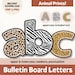 Animal Print Bulletin Board Letters, Safari Printable Letters for ...