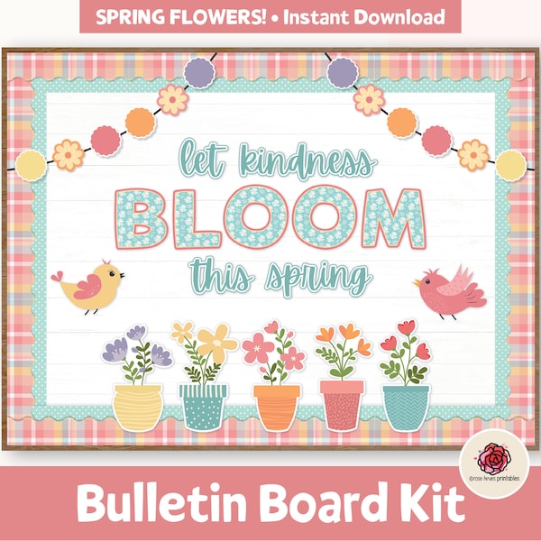 April Library Bulletin Board - Etsy