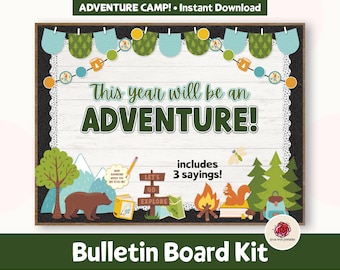 Camping Adventure Back to School Bulletin Board Kit, Easy and Modern ...