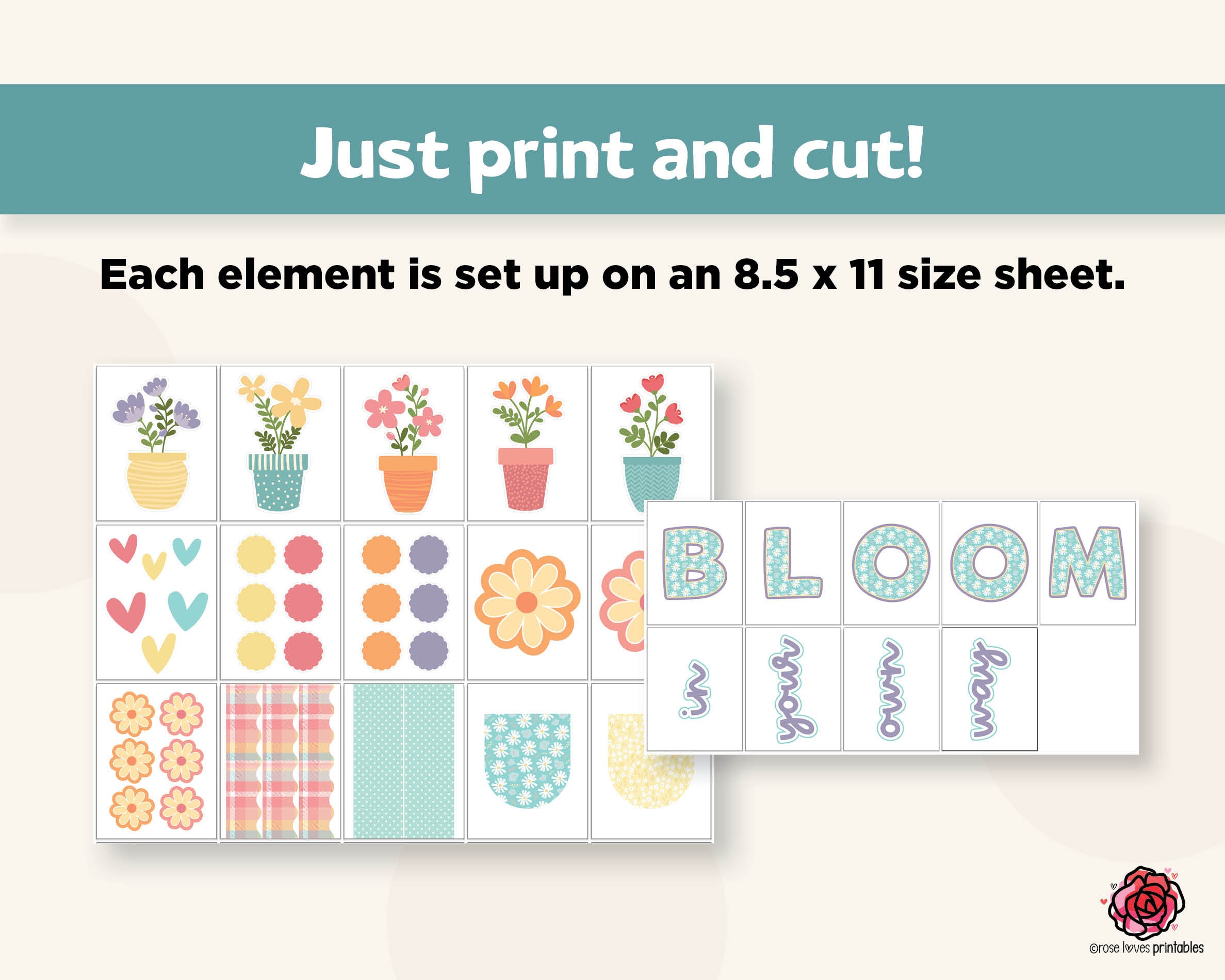 Spring Bulletin Board Kit, Easter Bulletin Board, Printable Bulletin ...