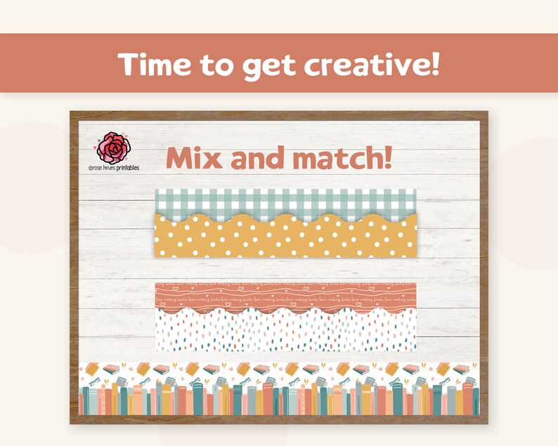 Library Bulletin Board Border Set, Book Bulletin Border, Printable ...