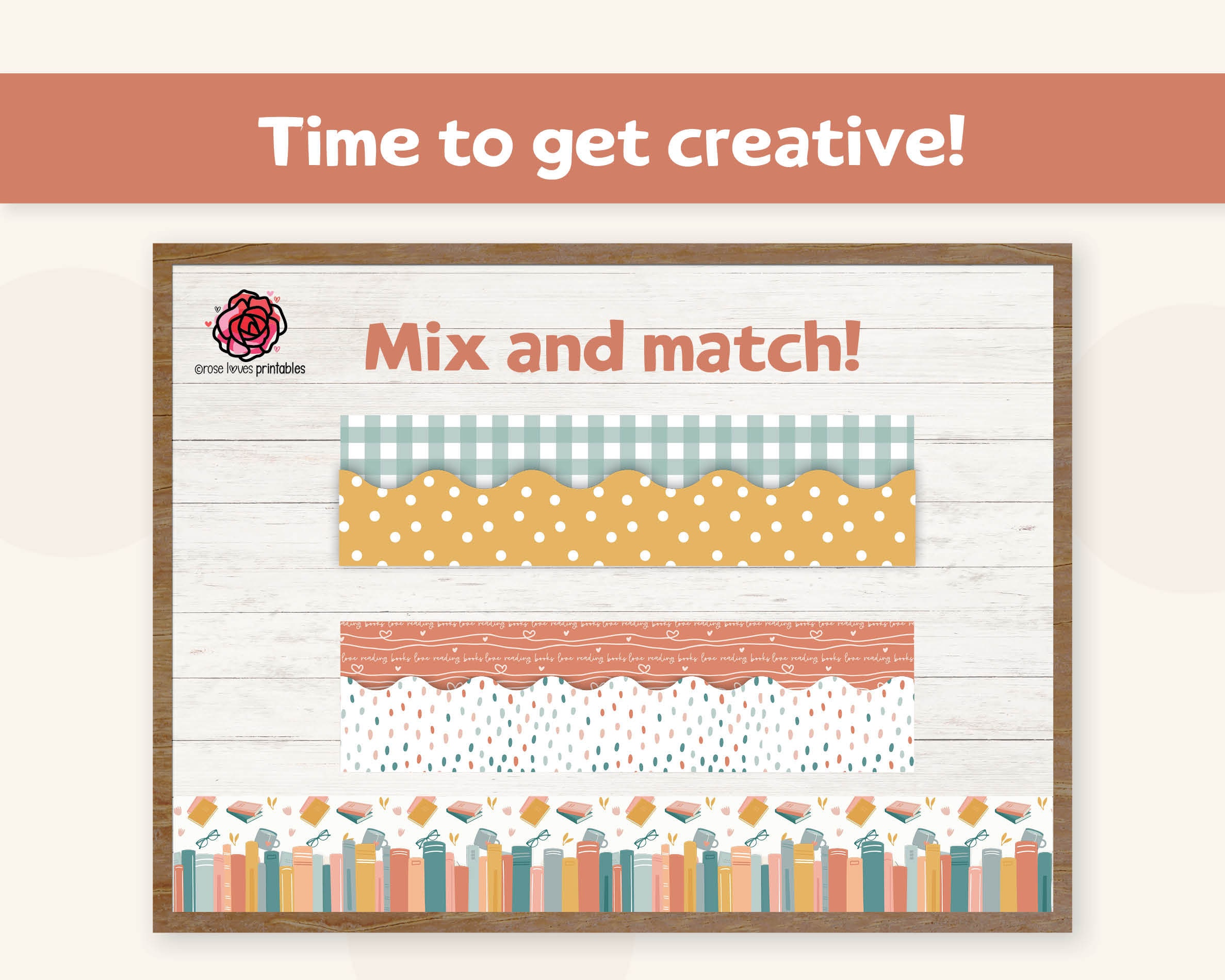 Library Bulletin Board Border Set, Book Bulletin Border, Printable ...