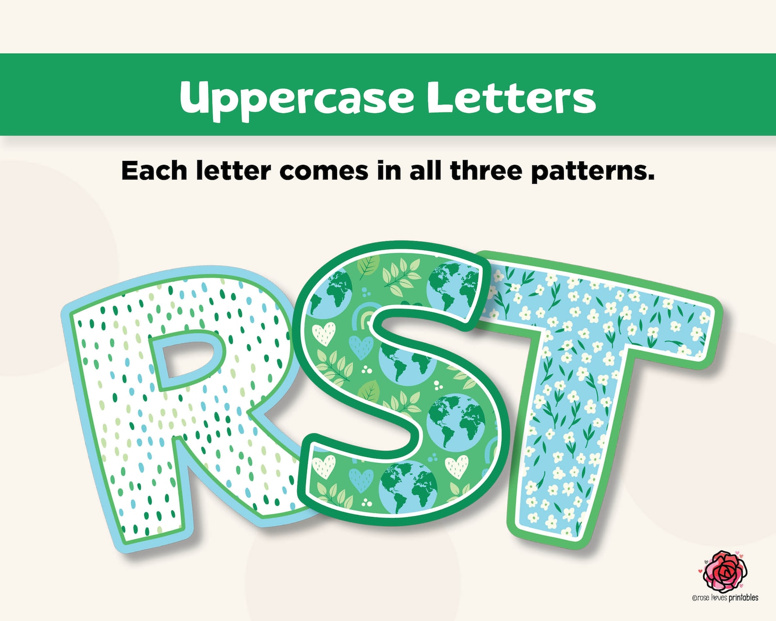 Earth Day Bulletin Board Letters, Printable Bulletin Board Letters ...