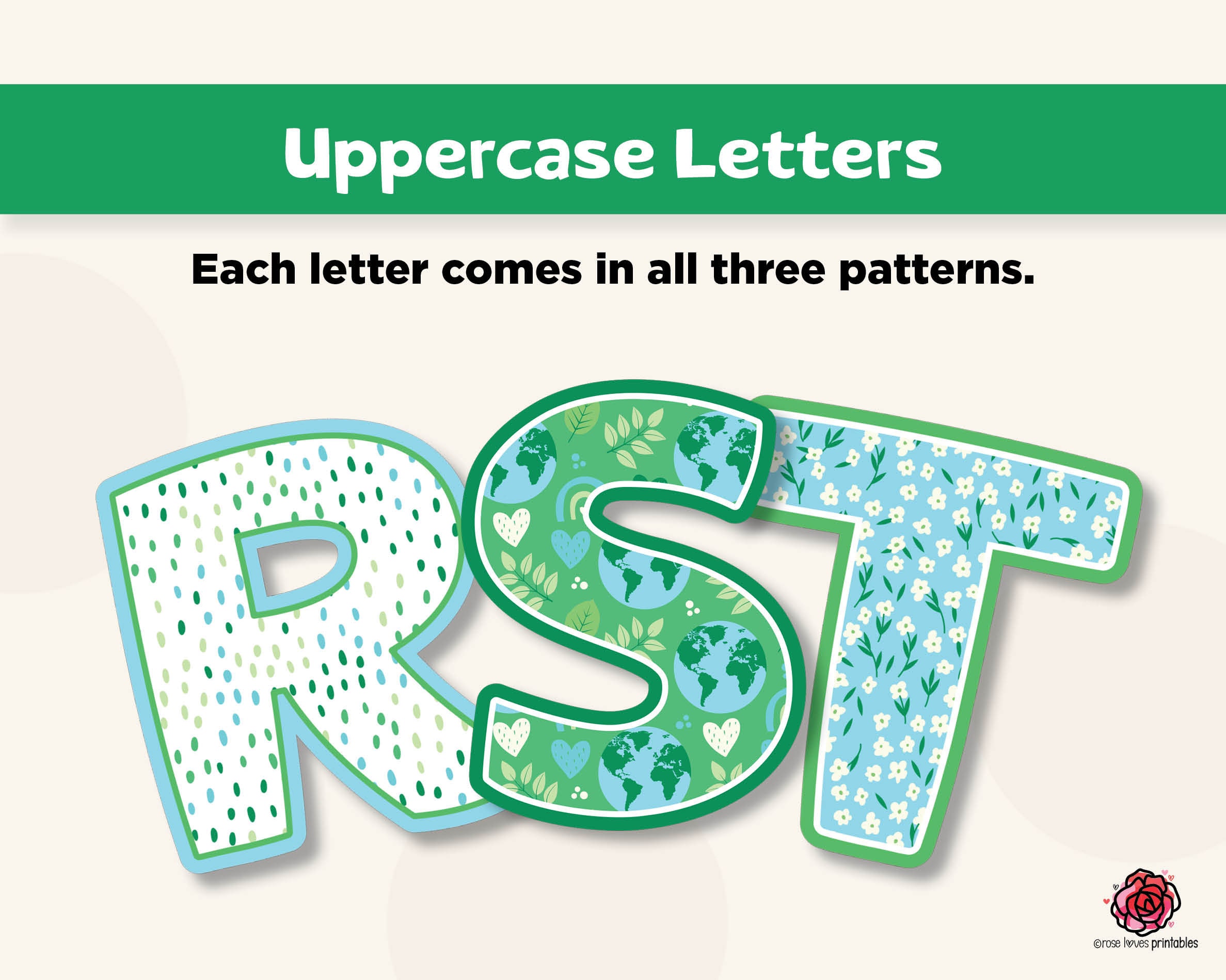 Earth Day Bulletin Board Letters, Printable Bulletin Board Letters ...