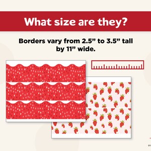 Strawberry Bulletin Board Kit, Summer Bulletin Board, Printable Border ...