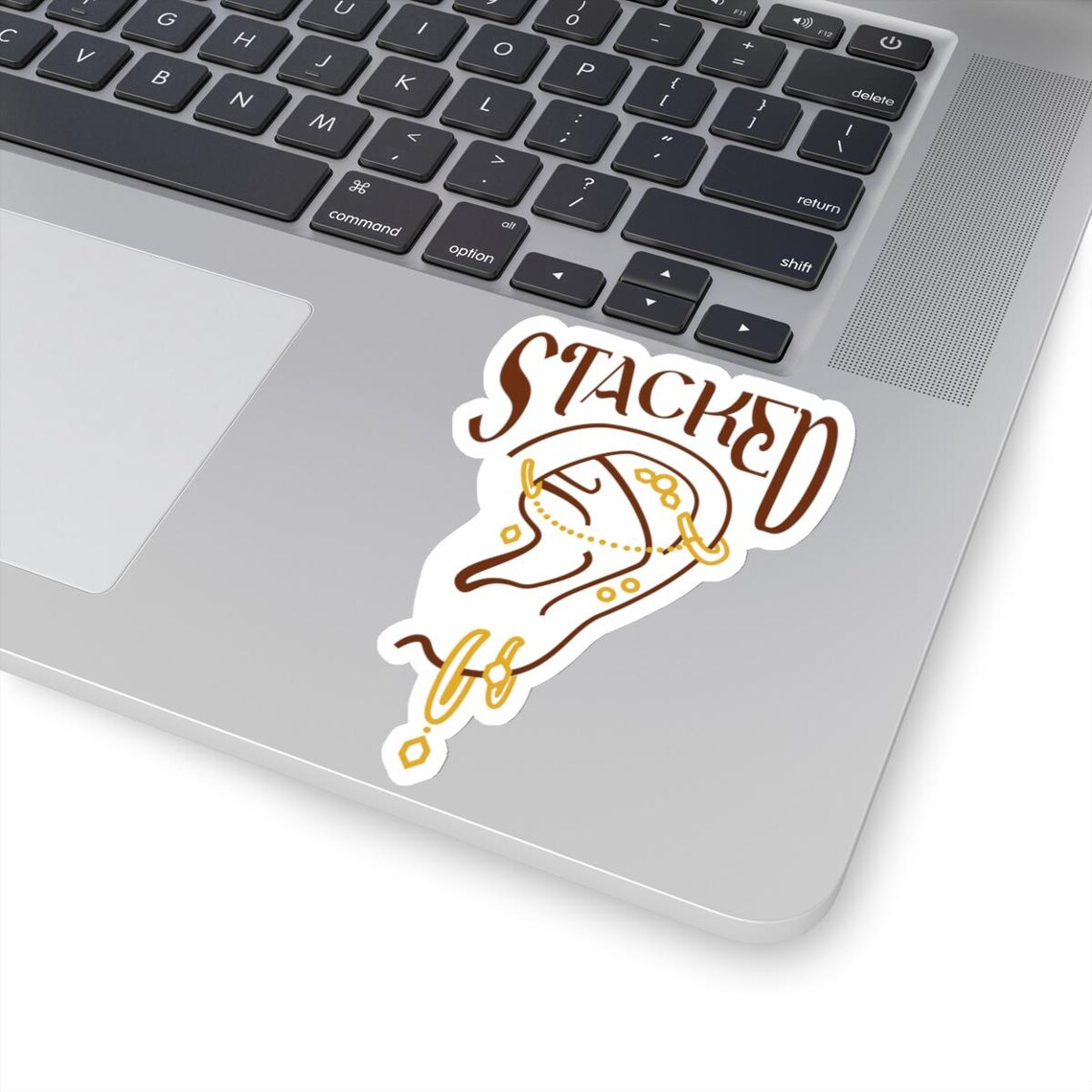 Ear Stacked Sticker, Ear Piercings Kiss-cut Stickers, Laptop Decals ...
