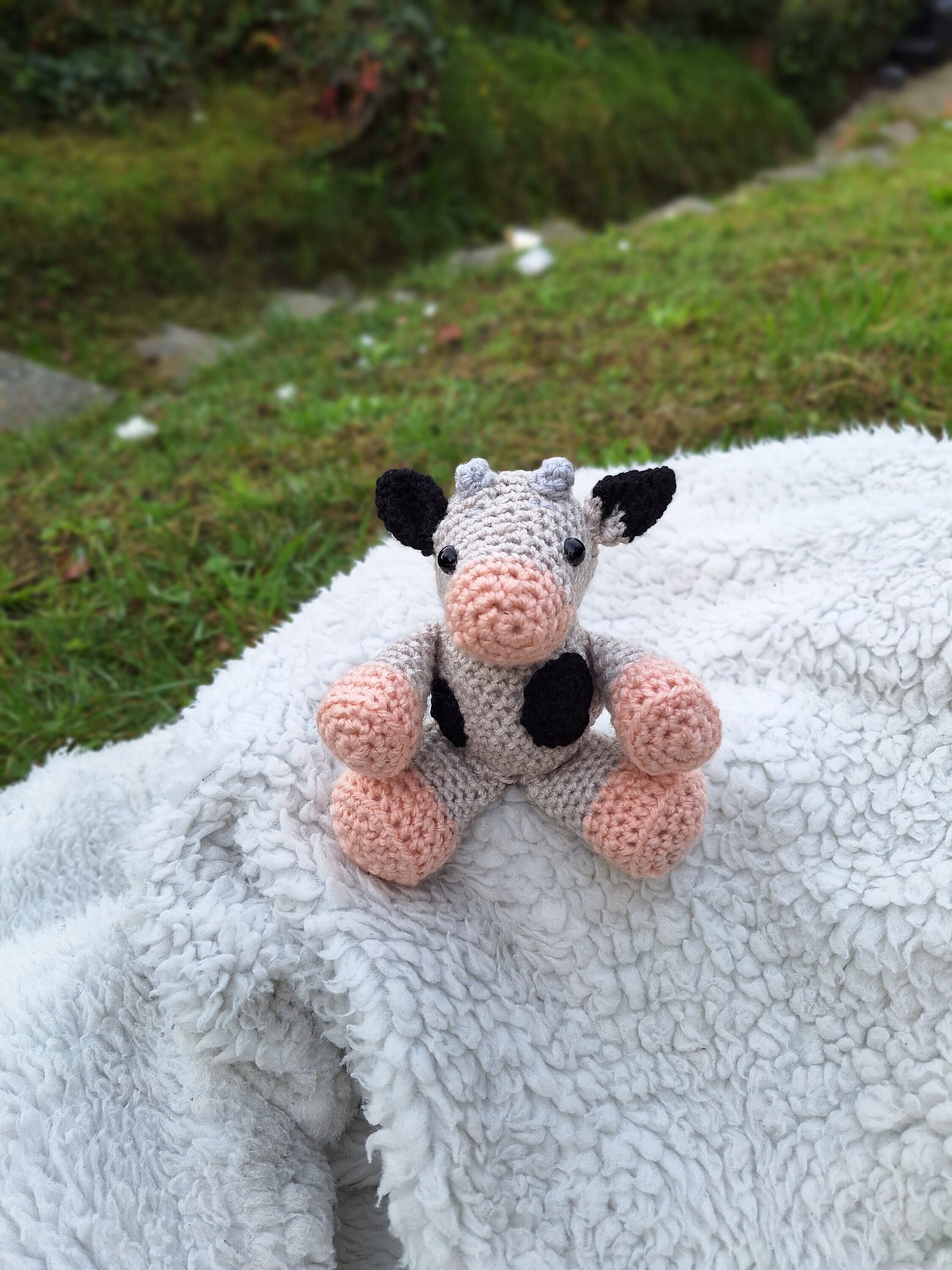 Mindy the Moo Cow /handmade Cow Plushie/amigurumi Cow/finished Cow Toy ...