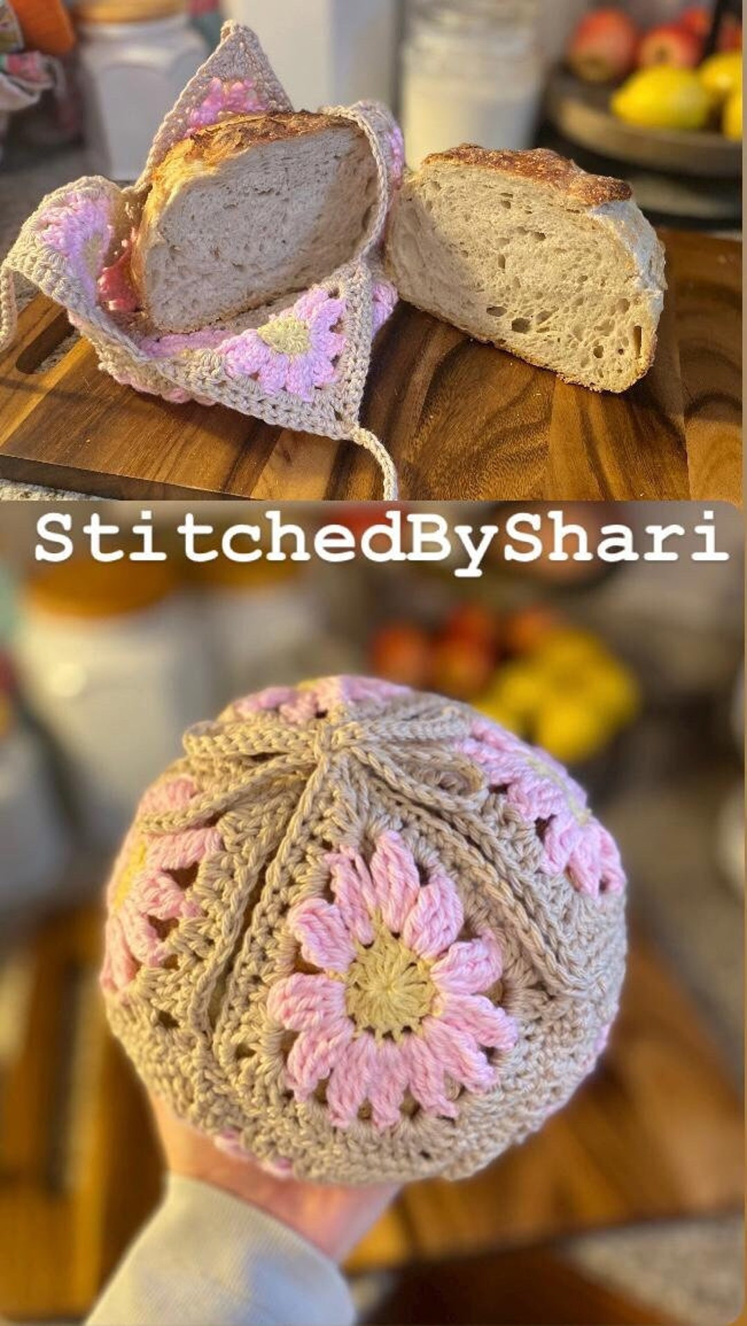 Daisy Sourdough Wrap Crochet Pattern- Fits 6-8 Inch Loaves ...