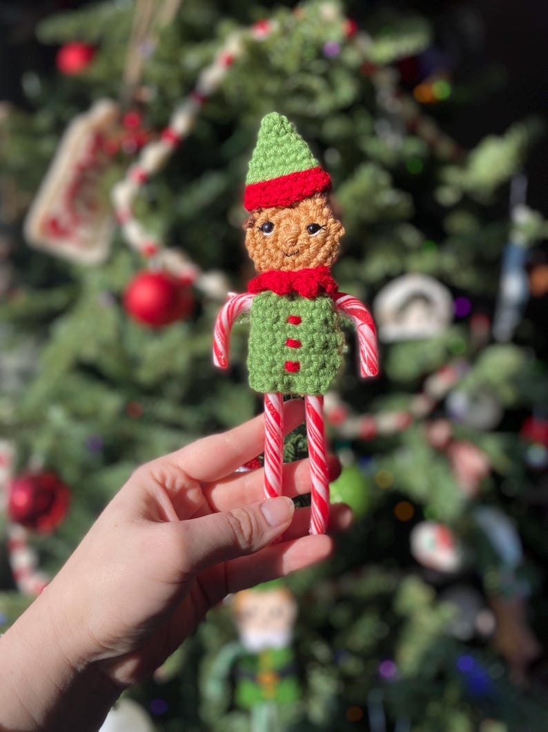 Candy Cane Elves- English Crochet Pattern- 2 Patterns in 1- Christmas ...