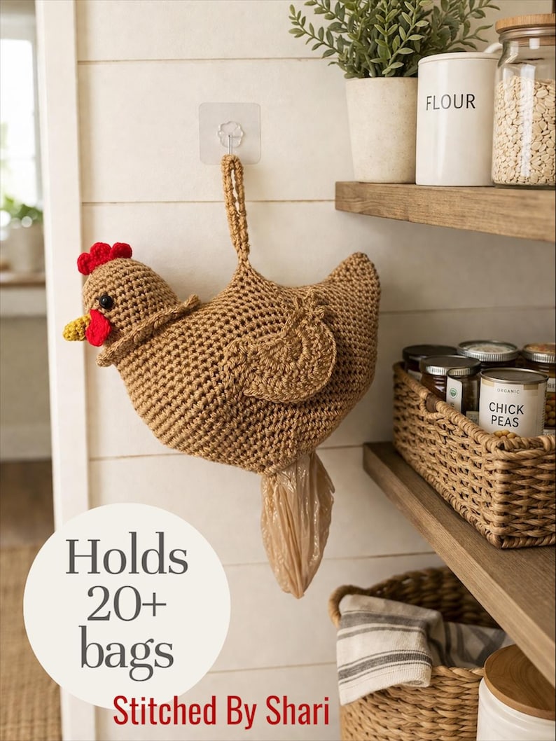 Grocery Bag Chicken- A Crochet Pattern, Instant PDF Download. English ...