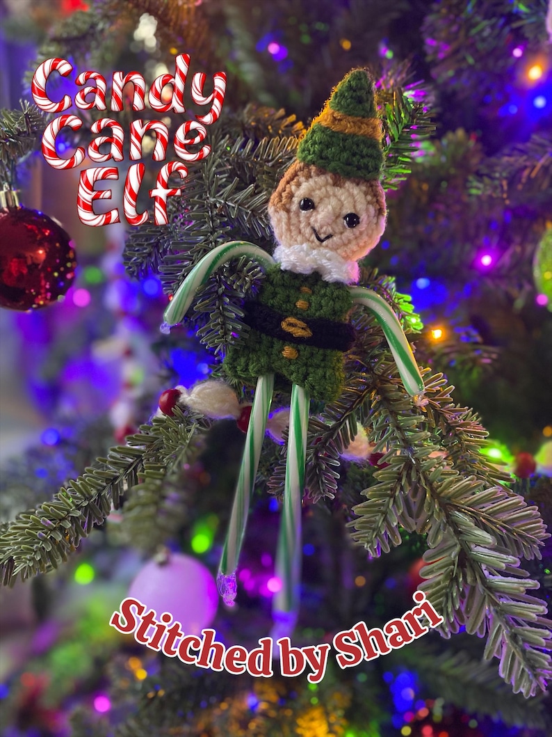 Candy Cane Elves- English Crochet Pattern- 2 Patterns in 1- Christmas ...
