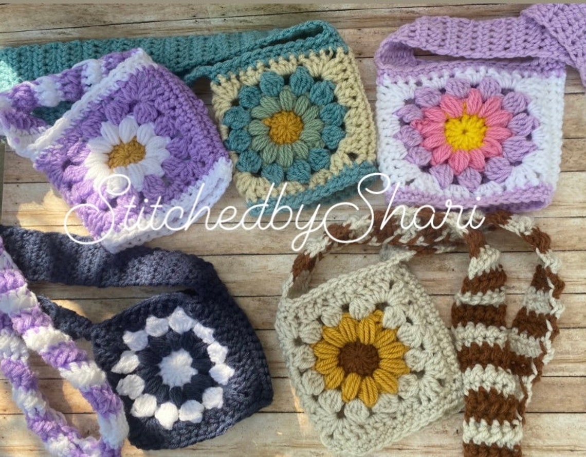 40 Oz Crochet Crossbody PATTERN Stitchedbyshari Original Pattern ...