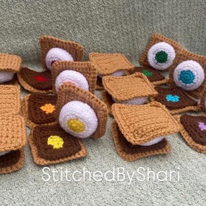 Campfire S'mores Memory and Matching Game. Crochet English Pattern *pdf ...