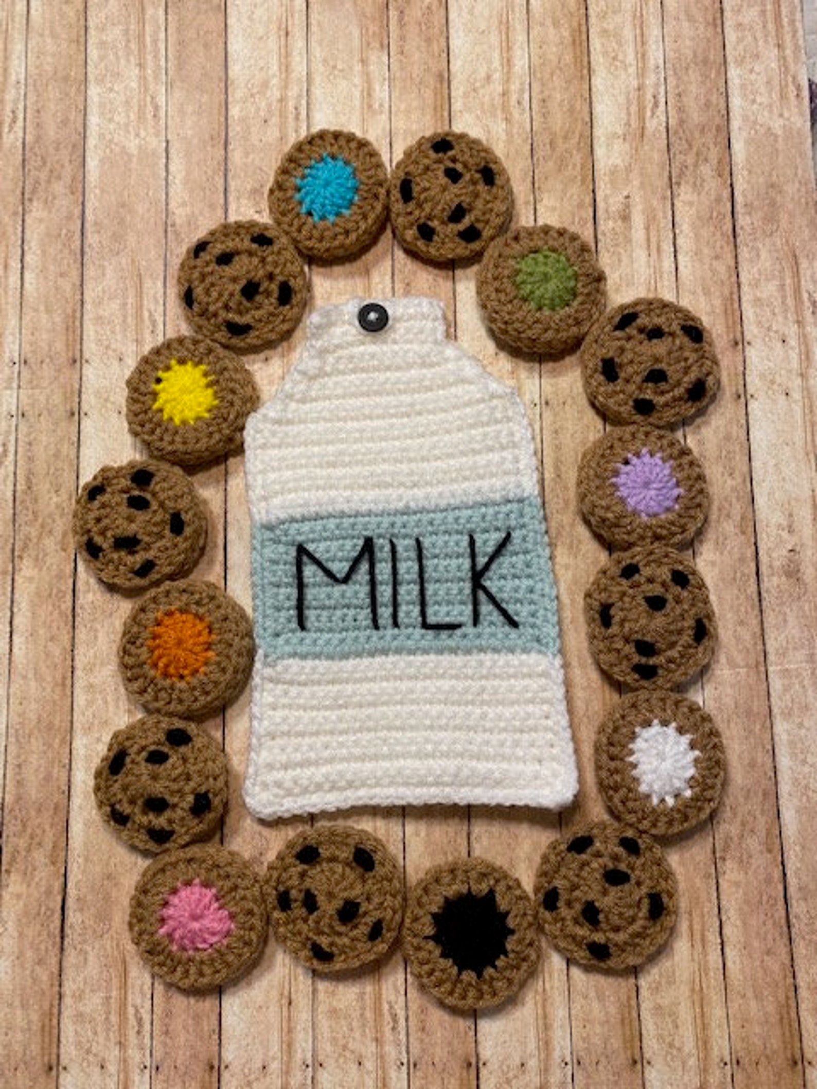 Milk & Cookies Memory Game PATTERN ONLY Original Stitchedbyshari Design ...